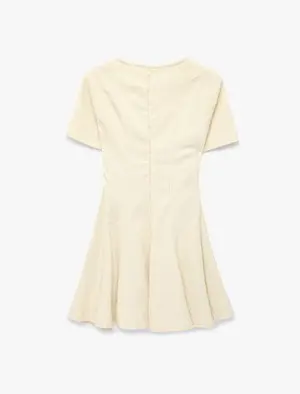 Koton Floral Textured Mini Flared Dress