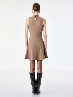 Koton High Neck Flared Mini Dress