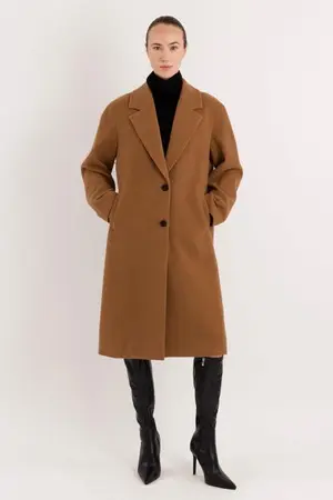 OROLAY Maxi Wool Coat - Camel