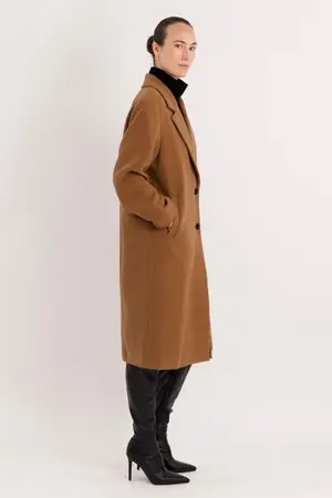 OROLAY Maxi Wool Coat - Camel