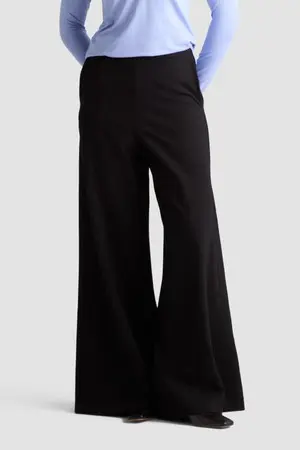 RESIDUS Leia High Waist Wide Leg Trousers - Midnight
