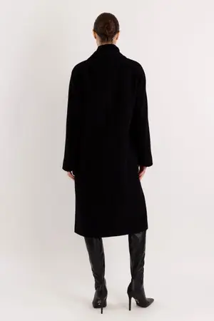 OROLAY Maxi Classic Wool Coat - Black