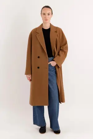 OROLAY Maxi Classic Wool Coat Camel