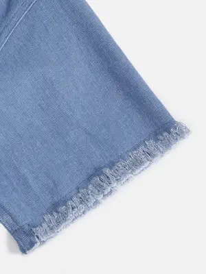 AELFRIC EDEN Denim Layered Short Sleeve Shirt