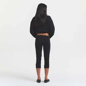 SKIMS Legging With Embossed Logo | Black | | Cotton Fleece
