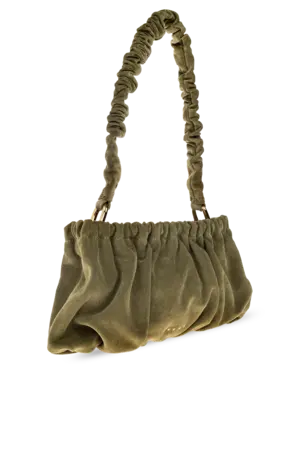 Marni Suede Shoulder Bag With Gathered Detailing