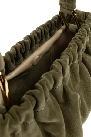 Marni Suede Shoulder Bag With Gathered Detailing
