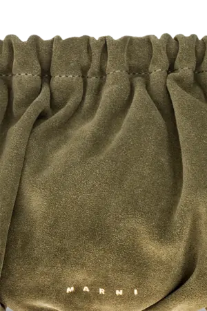 Marni Suede Shoulder Bag With Gathered Detailing
