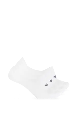 Emporio Armani Three-pack Of Socks With Logo - White