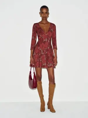 REFORMATION Beba Knit Dress - Red