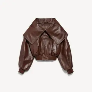 Balenciaga Wrap Collar Blouson - Brown