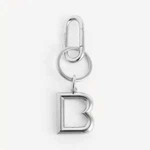Balenciaga B Keychain - Silver