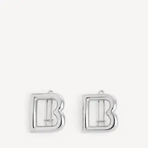 Balenciaga B Hairclips - Silver