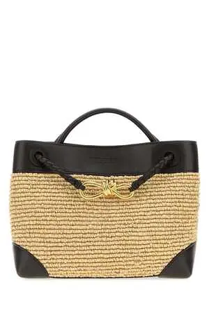 Bottega Veneta Raffia Small Andiamo Handbag