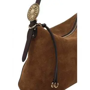 Etro Medium Rosette Suede Shoulder Bag