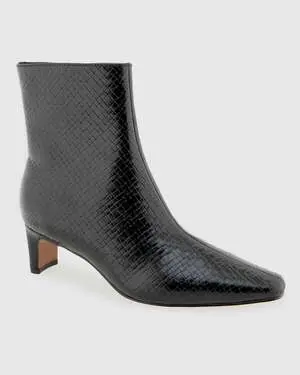 Splendid July Woven Leather Bootie - Black