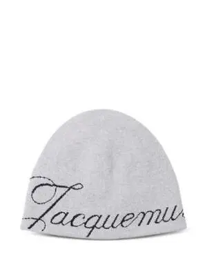 Jacquemus The Atelier Logo Beanie - Gray