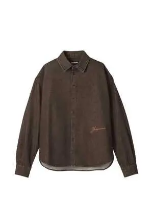 Jacquemus Simon Denim Shirt - Brown