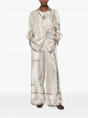 Max Mara Printed Silk Twill Shirt - Multicolor