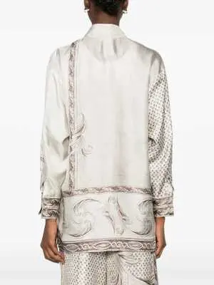 Max Mara Printed Silk Twill Shirt - Multicolor