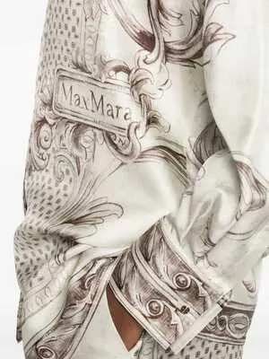 Max Mara Printed Silk Twill Shirt - Multicolor