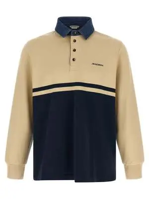 JW Anderson J.w.anderson Contrast Collar Polo Shirt - Multicolor