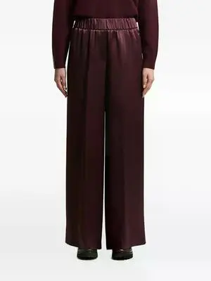 Peserico Satin-finish Wide-leg Trousers - Red