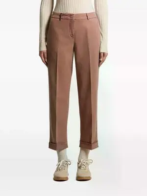 Peserico Pressed-crease Turned-up Trousers - Pink