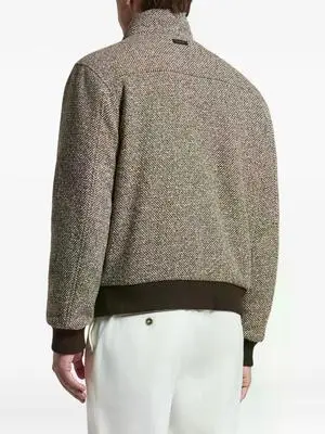Peserico Herringbone-pattern Bomber Jacket