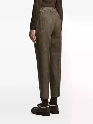 Peserico Elasticated-waistband Pressed-crease Trousers