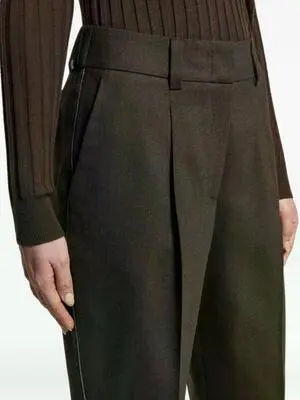 Peserico Beaded-trim Pleated Trousers