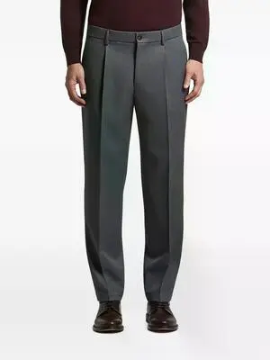 Peserico Pleated Pressed-crease Trousers - Grey