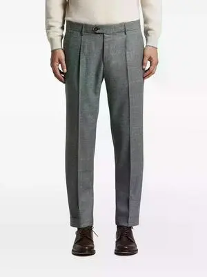 Peserico Pleated Turn-up Trousers - Grey