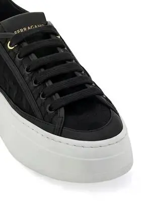 FERRAGAMO Sheer-panel Sneakers