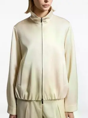 Peserico Satin-finish Zip-up Bomber Jacket