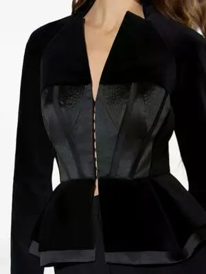 Elisabetta Franchi Gazar And Velvet Jacket