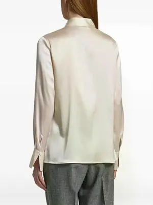 Peserico Satin-finish Concealed-fastening Blouse