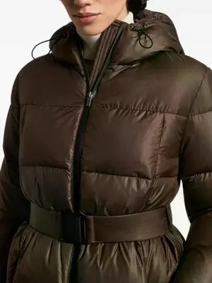 Peserico Belted Hooded Puffer Jacket