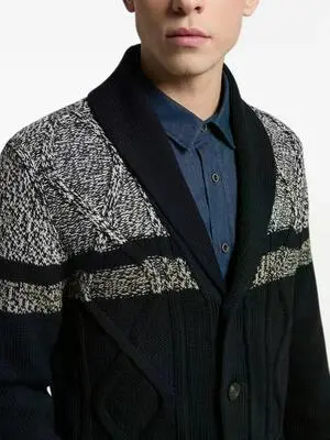 Peserico Cable-knit Shawl-collar Cardigan