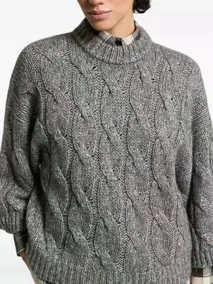 Peserico Cable-knit Sequin-embellished Sweater