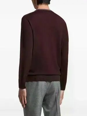 Peserico Contrast-trim Sweater - Red
