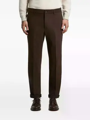 Peserico Elasticated-waistband Tailored Trousers - Brown