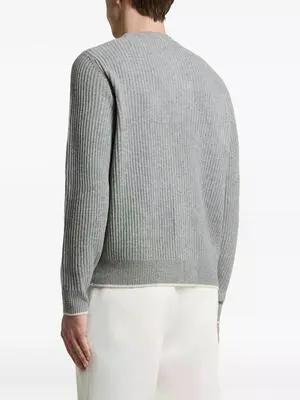 Peserico Ribbed-knit Crew-neck Sweater - Grey