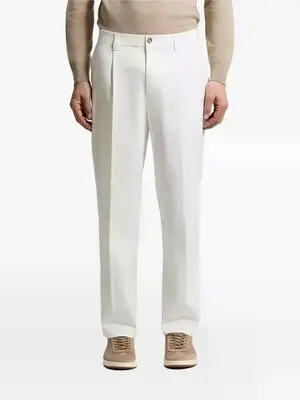 Peserico Pleated-detail Straight-leg Trousers - White