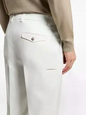 Peserico Pleated-detail Straight-leg Trousers - White