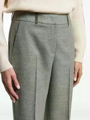 Peserico Pressed-crease Turn-up Trousers