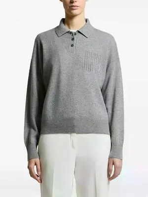 Peserico Ribbed-pocket Polo Shirt - Grey