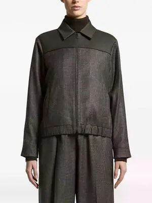 Peserico Panelled Elasticated-hem Jacket - Brown