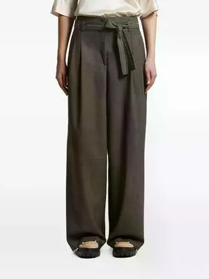 Peserico Belted Pleated Trousers - Brown