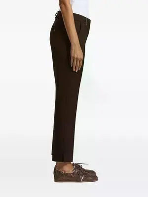 Peserico Bead-embellished Cropped Trousers - Brown